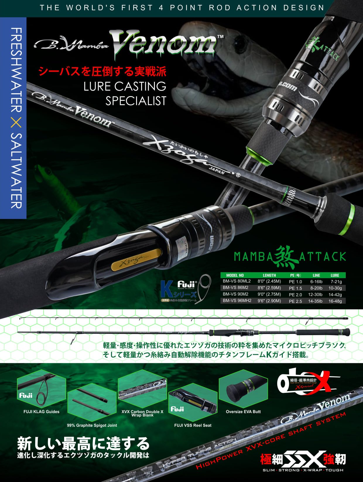 Štap XZOGA Black Mamba Venom